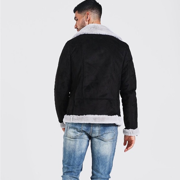 Boohoo | Jackets & Coats | Faux Fur Lined Aviator Jacket | Poshmark